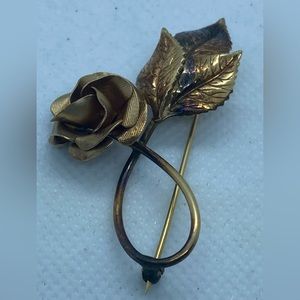 Winard | Jewelry | Vintage Winard 2k Gf Rose And Leaves Brooch Long ...